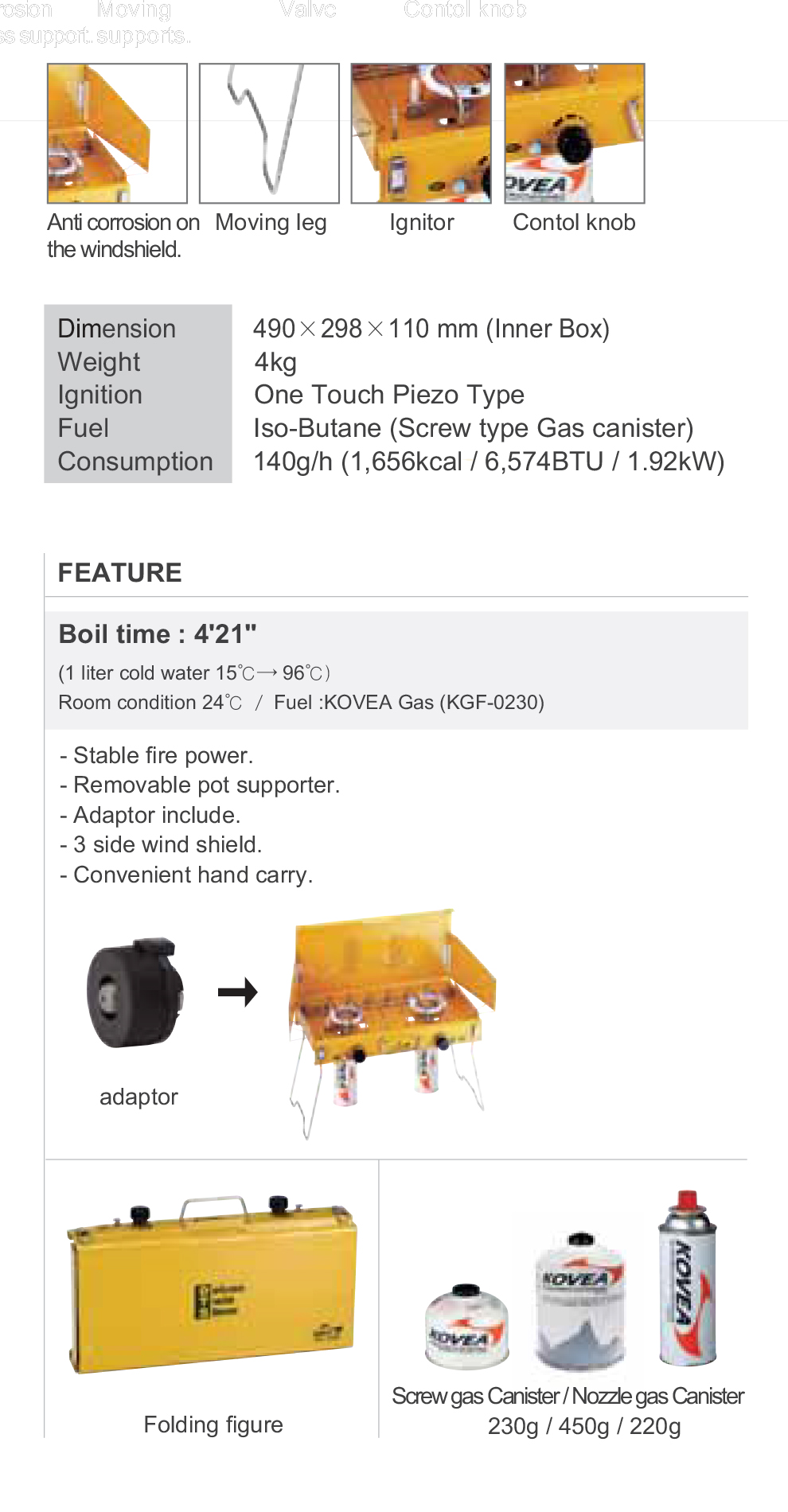KOVEA Kovea NEW Deluxe Twin STOVE KB-9401 Gas Stove - Industrial Press Malaysia